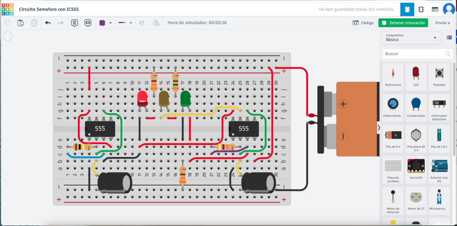 🚦Circuito de semáforo usando IC 555 (proyecto paso a paso ...